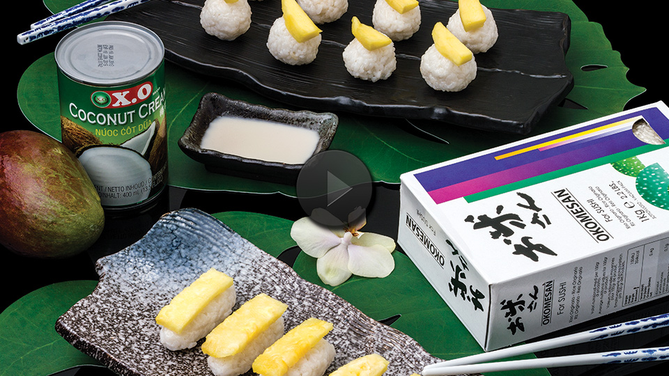 Ananas ve Mangolu Tatlı Sushi | Macro&More